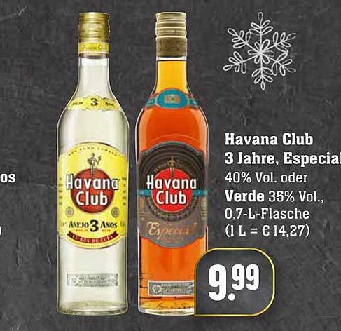 Havana Club 3 Jahre, Especial Angebot bei EDEKA - 1Prospekte.de