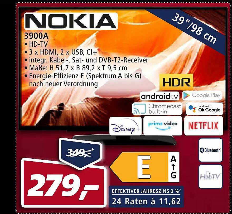 Nokia 3900a Hd-tv Angebot bei Real - 1Prospekte.de