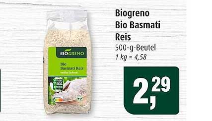 Biogreno Bio Basmati Reis Angebot bei Markant - 1Prospekte.de