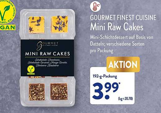 Gourmet Finest Cuisine Mini Raw Cakes Angebot bei ALDI Nord - 1Prospekte.de