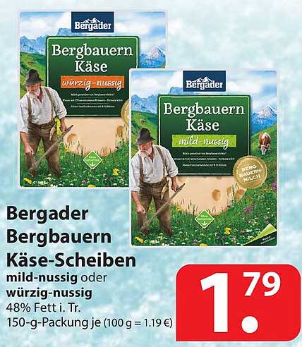 Bergader Bergbauern Käse-scheiben Angebot bei Famila - 1Prospekte.de
