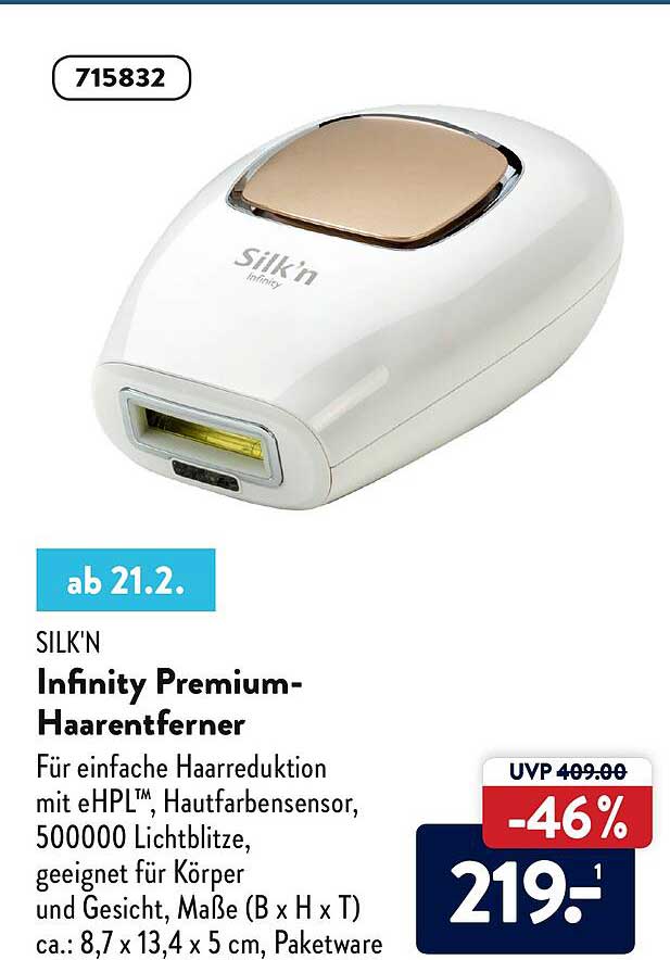 Silk'n Infinity Premium-haarentferner Angebot bei ALDI Nord - 1Prospekte.de