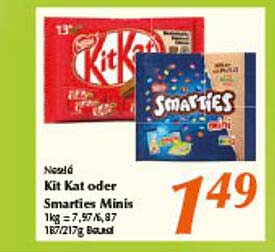 Nestlé Kit Kat Oder Smarties Minis Angebot bei Inkoop - 1Prospekte.de
