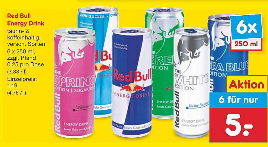 Red Bull Energy Drink Angebot bei Netto Marken-Discount - 1Prospekte.de