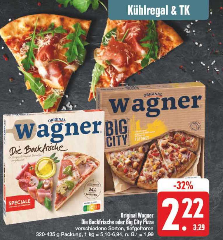 Original Wagner Die Backfrische Oder Big City Pizza Angebot bei EDEKA ...