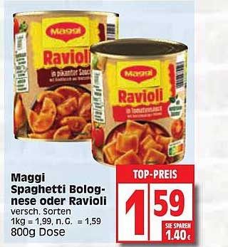 Maggi Spaghetti Bolognese Oder Ravioli Angebot bei EDEKA - 1Prospekte.de