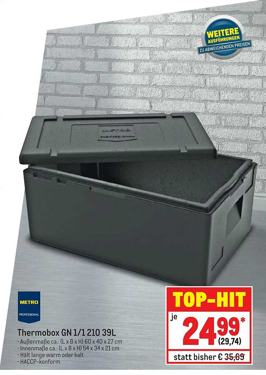 Thermobox GN 1-1 210 39 L Angebot bei METRO