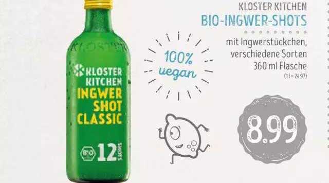 Kloster Kitchen Bio-ingwer-shots Angebot bei Edeka Struve