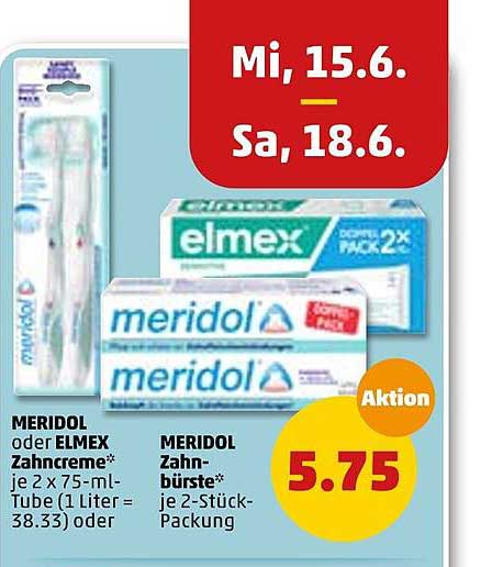 Meridol Oder Elmex Zahncreme Oder Zahnbürste Angebot bei Penny ...