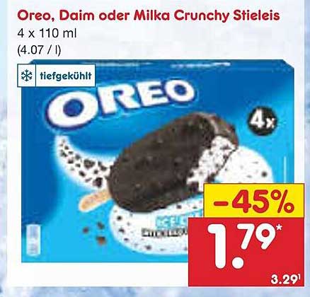 Oreo Daim Oder Milka Crunchy Stieleis Angebot bei Netto Marken-Discount ...