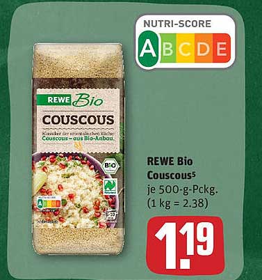 Rewe Bio Couscous Angebot bei REWE - 1Prospekte.de