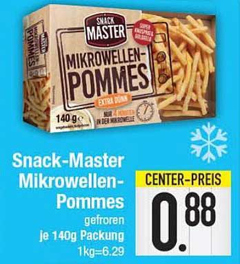 Snackmaster Mikrowellen-pommes Angebot bei E Center