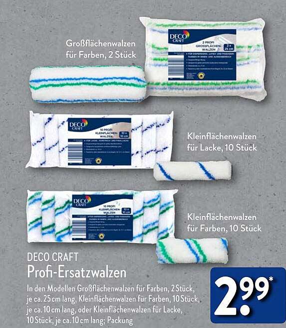 Deco Craft Profi-ersatzwalzen Angebot bei ALDI Nord - 1Prospekte.de