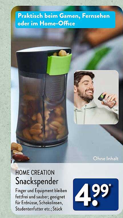 Home Creation Snackspender Angebot bei ALDI Nord - 1Prospekte.de