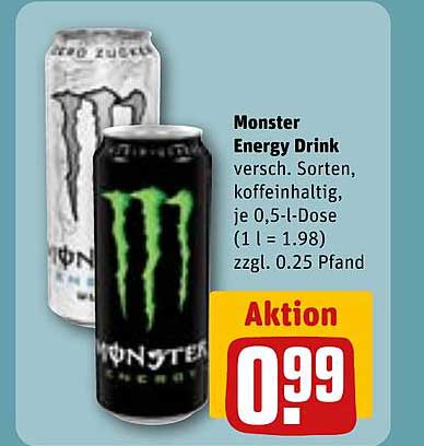 Monster Energy Drink Angebot bei REWE - 1Prospekte.de