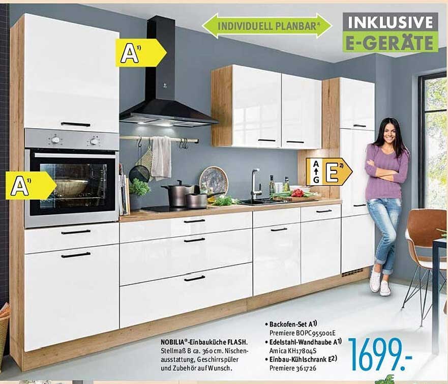 Nobilia Einbauküche Flash Angebot bei Trends Möbel - 1Prospekte.de