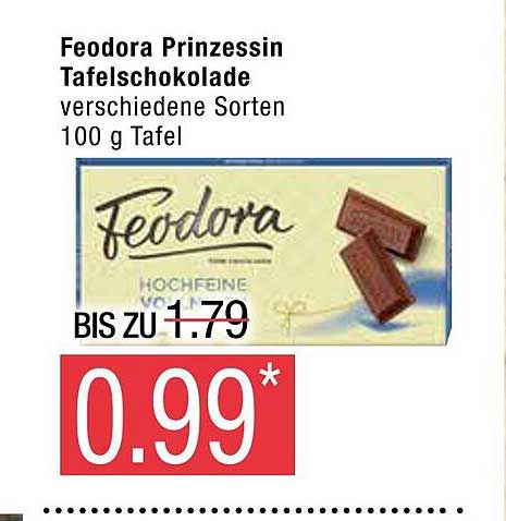 Feodora Prinzessin Tafelschokolade Angebot bei Marktkauf - 1Prospekte.de