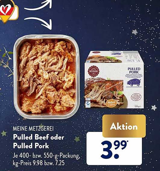 Meine Metzgerei Pulled Beef Oder Pulled Pork Angebot bei ALDI SÜD ...