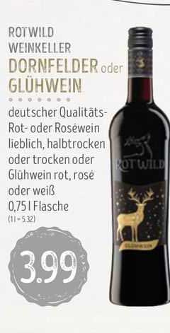 Rot Wild Weinkeller Dornfelder Oder Glühwein Angebot bei Edeka Struve ...