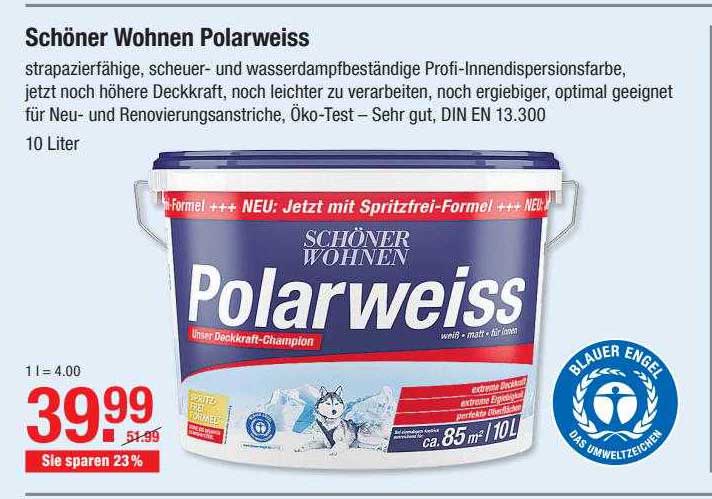 Schoner Wohnen Polarweiss 11 L Angebot 1
