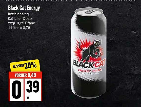 Black Cat Energy Angebot bei Marktkauf