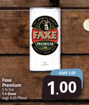 Faxe Premium 5% Vol 1-l-dose Angebot bei Markant Markt - 1Prospekte.de