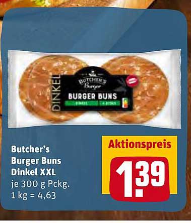 Butcher's Brioche Buns Oder Protein Buns Angebot bei REWE