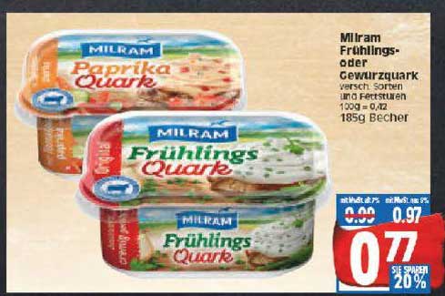 Milram Frühlings Oder Gewurzquark Angebot bei EDEKA