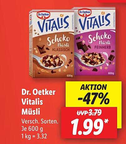 Dr Oetker Vitalis Müsli Angebot bei Lidl - 1Prospekte.de