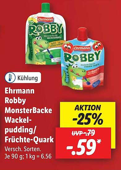 Ehrmann Robby Monsterbacke Wackelpudding Oder Früchte-quark Angebot bei ...