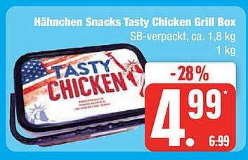 Hähnchen Snacks Tasty Chicken Grill Box Angebot bei EDEKA - 1Prospekte.de