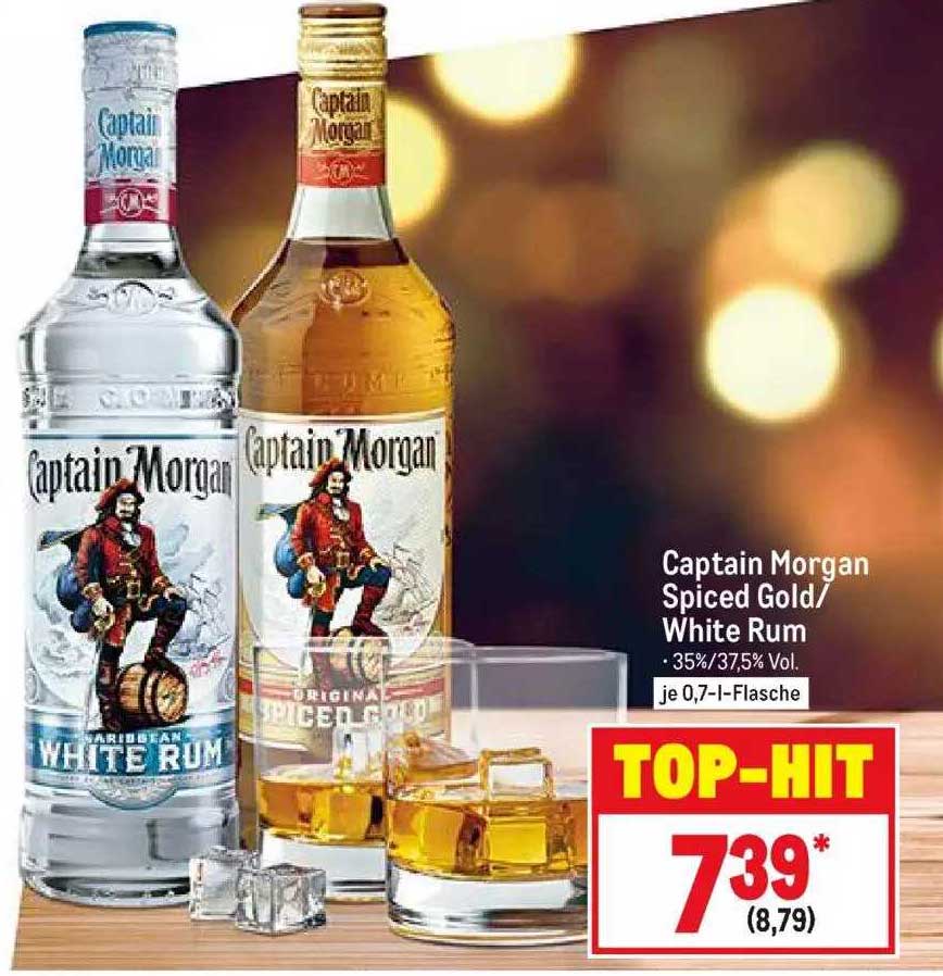 Captain Morgan Spiced Gold-white Rum Angebot bei METRO - 1Prospekte.de