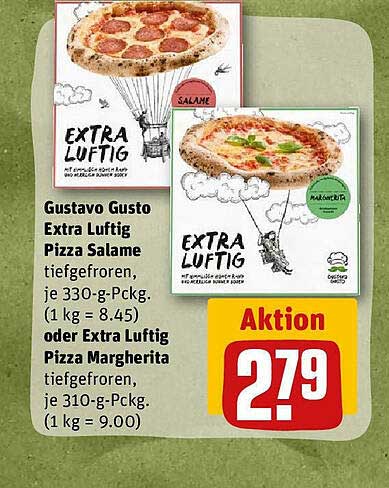 Gustavo Gusto Extra Luftig Pizza Salame Oder Extra Luftig Pizza ...