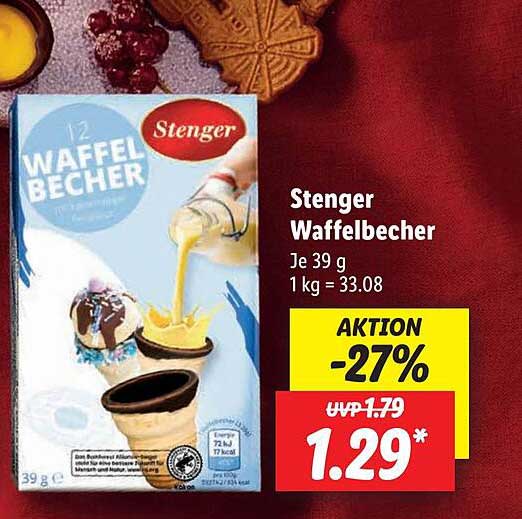 Stenger Waffelbecher Angebot bei Lidl - 1Prospekte.de