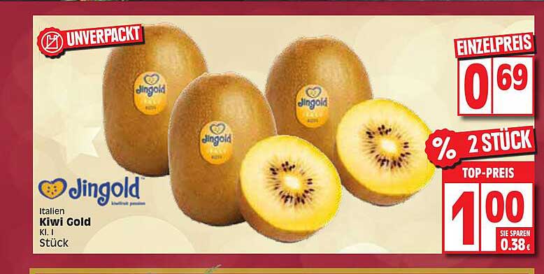 Jingold Kiwi Gold Angebot bei EDEKA - 1Prospekte.de