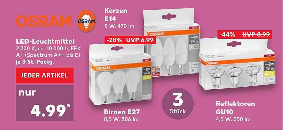Osram Led Leuchtmittel Angebot bei Kaufland - 1Prospekte.de