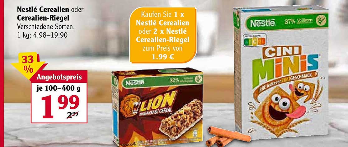 Nestlé Cerealien Oder Cerealien Riegel Angebot bei Globus - 1Prospekte.de