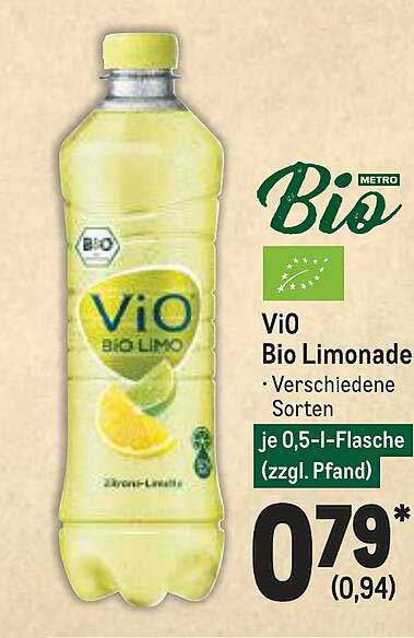 Vio Bio Limonade Angebot bei METRO - 1Prospekte.de