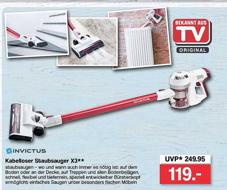 Invictus Kabelloser Staubsauger X3 Angebot bei Famila Nordwest ...