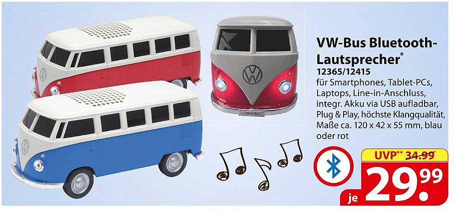 Vw-bus Bluetooth-lautsprecher 12365-12415 Angebot bei Famila ...