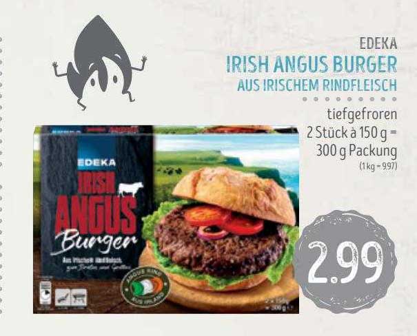 Edeka Irish Angus Burger Aus Irischem Rindfleisch Angebot bei Edeka ...