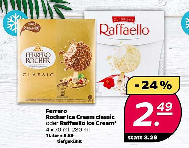 Ferrero Rocher Ice Cream Classic Oder Raffaello Ice Cream Angebot bei Netto