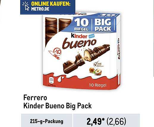 Ferrero Kinder Bueno Big Pack Angebot bei METRO