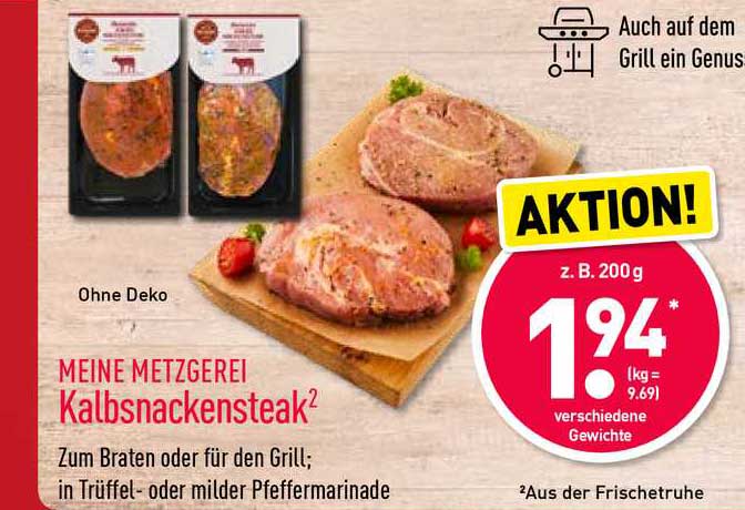 Meine Metzgerei Kalbsnackensteak² Angebot bei ALDI Nord - 1Prospekte.de
