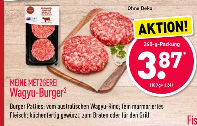 Meine Metzgerei Wagyu Burger² Angebot bei ALDI Nord - 1Prospekte.de