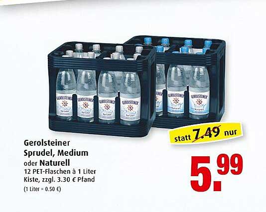 Gerolsteiner Sprudel, Medium Oder Naturell Angebot bei Markant