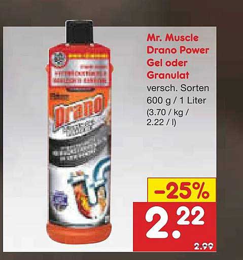Mr Muscle Drano Power Gel Oder Granulat Angebot bei Netto Marken ...
