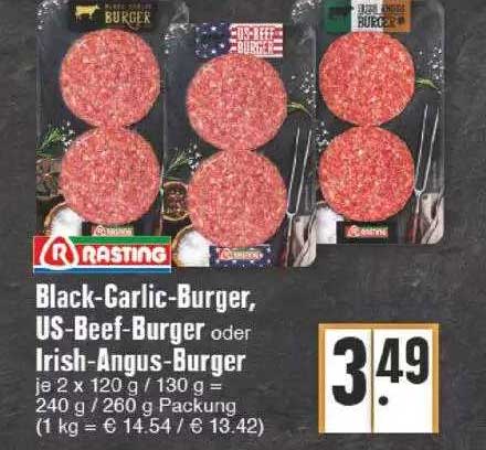 Black-carlic-burger, Us-beef-burger Oder Irish-angus-burger Angebot bei ...