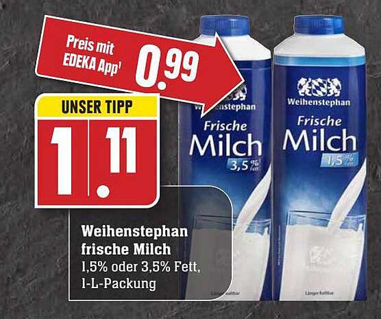 Weihenstephan Frische Milch Angebot bei Scheck-in-Center - 1Prospekte.de Weihenstephan Frische Milch Angebot bei Scheck-in-Center - 1Prospekte.de