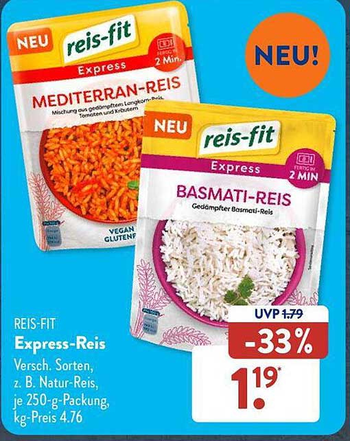 Reis-fit Express-reis Angebot bei ALDI SÜD - 1Prospekte.de